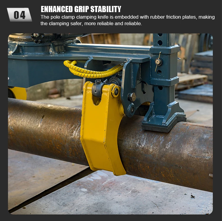 Excavator Pole Grab Extendable Pole Clamp Grab Setter Grapple With ...