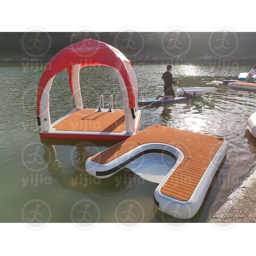 Inflatable PVC Floating House - Fun Island Hopper Boat