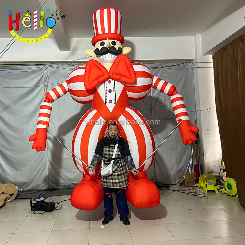 High Quality Red White Stripe Inflatable Clowns Circus Costume - Buy ...
