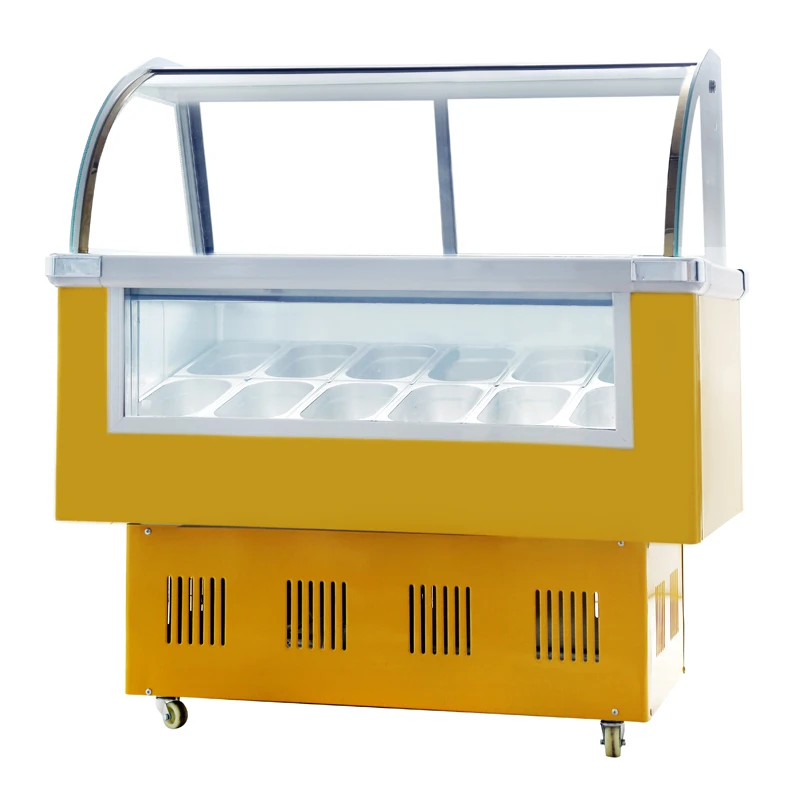 Italian Street Freezer Ice Cream Cabinet Gelato Ice Cream Storage ...