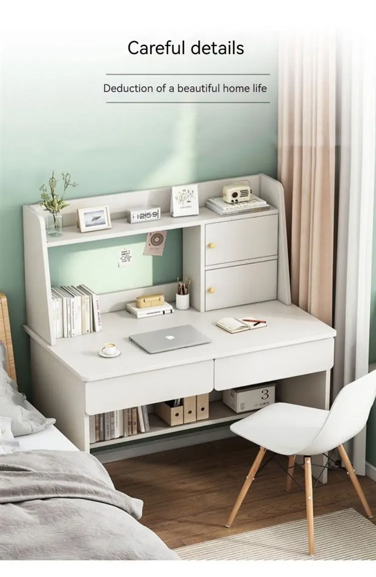 Home Desktop Computer Desk Study Bookshelf Combination Multifunctional ...