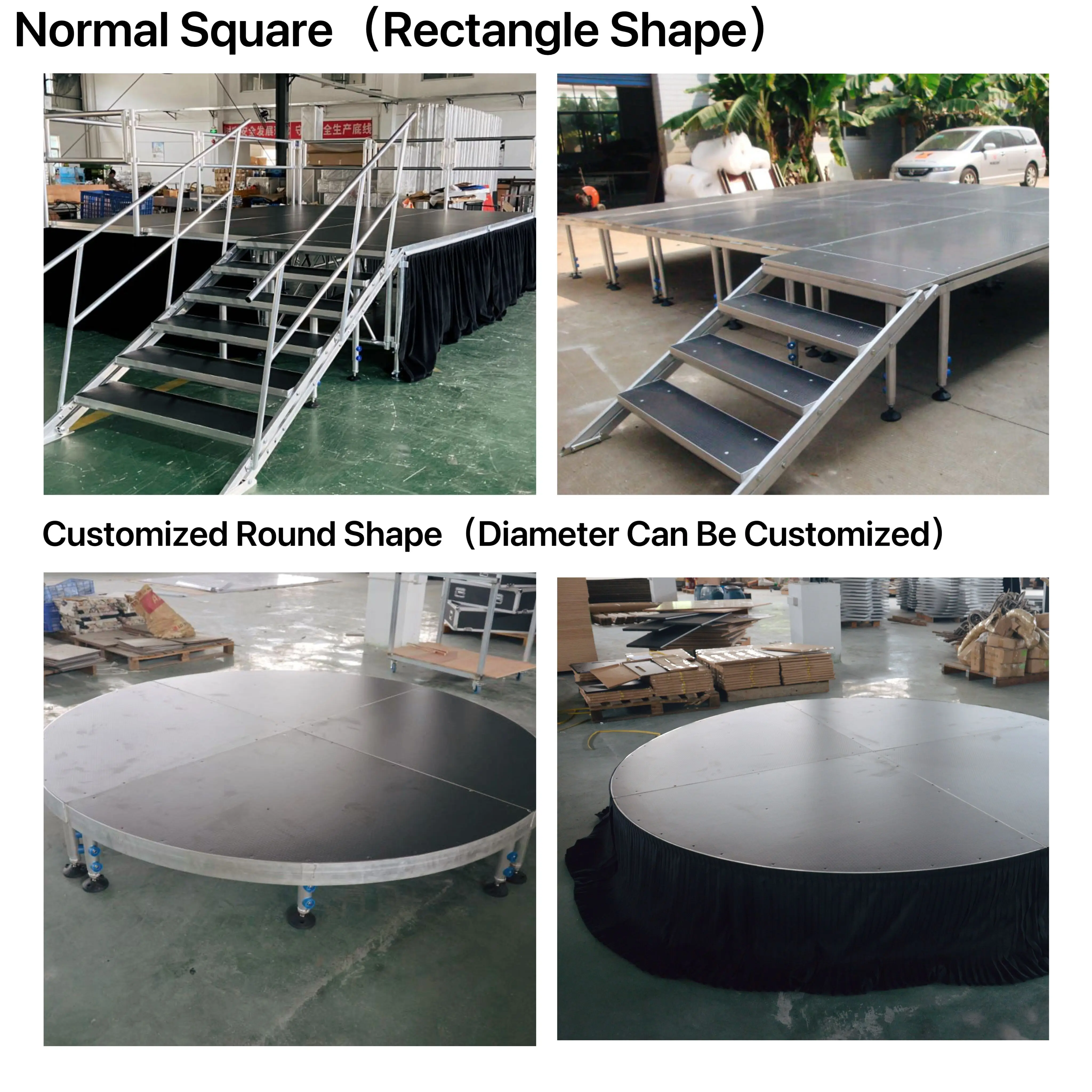 Portable Stage With Wheels/outdoor Concert Stage/round Stage Platform ...