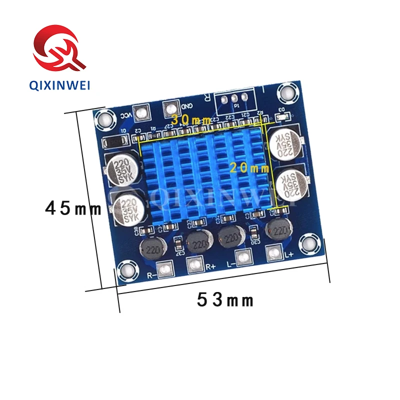Qxw Xh-a232 Dc 8-20v 3a 30w*2 Dual Channel Digital Audio Power ...