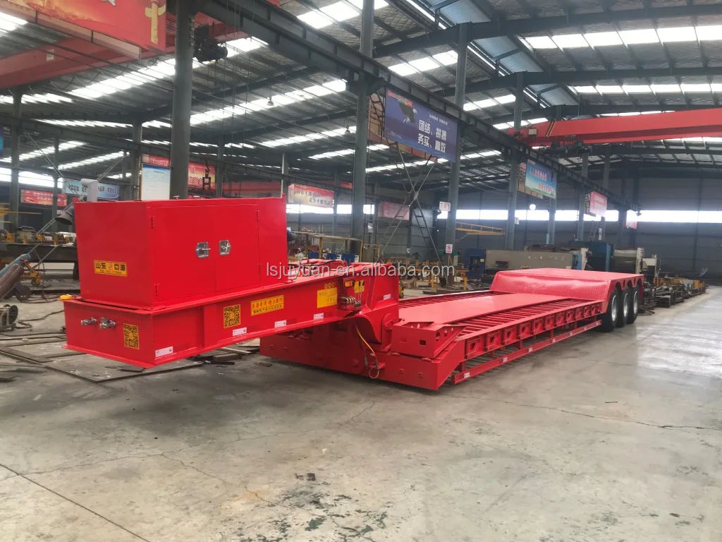 Heavy Duty Front Loading Detachable Gooseneck Lowbed Lowboy Low Bed Boy ...