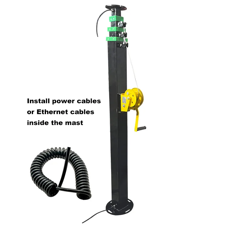 Manual Lifting and Retracting Rod for CCTV Telescopic Mast