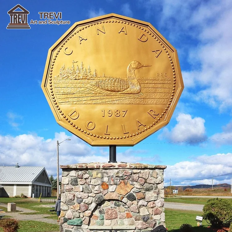 Custom Memorial Metal Coin Sculpture - Large Bronze Canada
