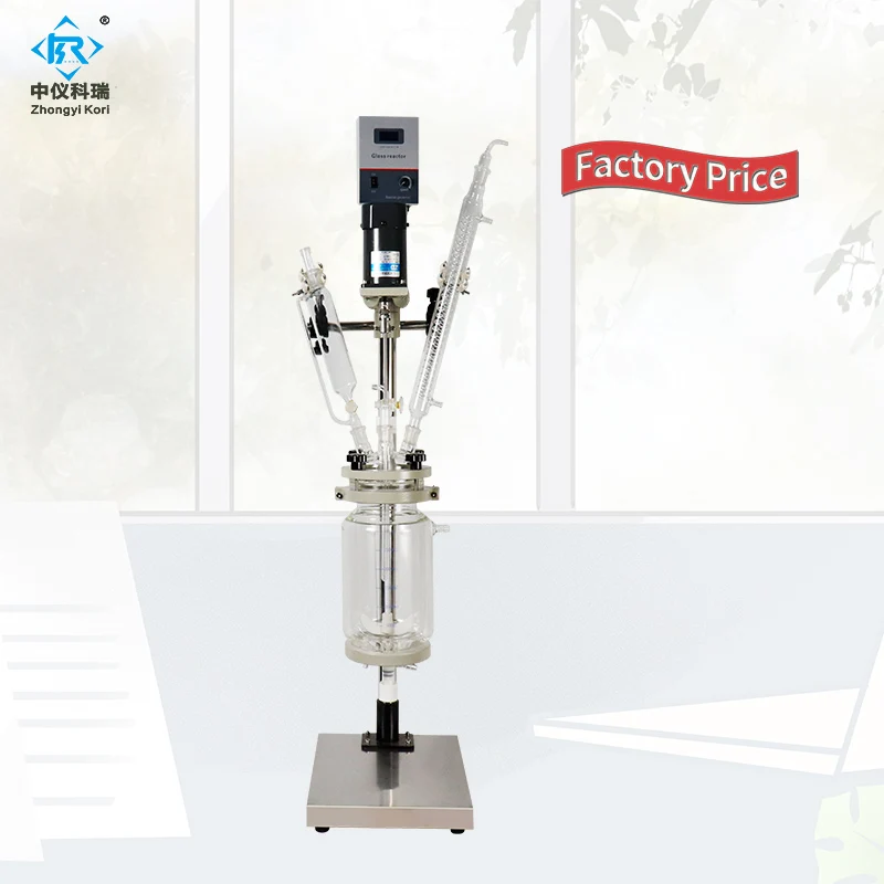 Chemical Lab Double Jacketed Glass Reactors - 1L to 200L