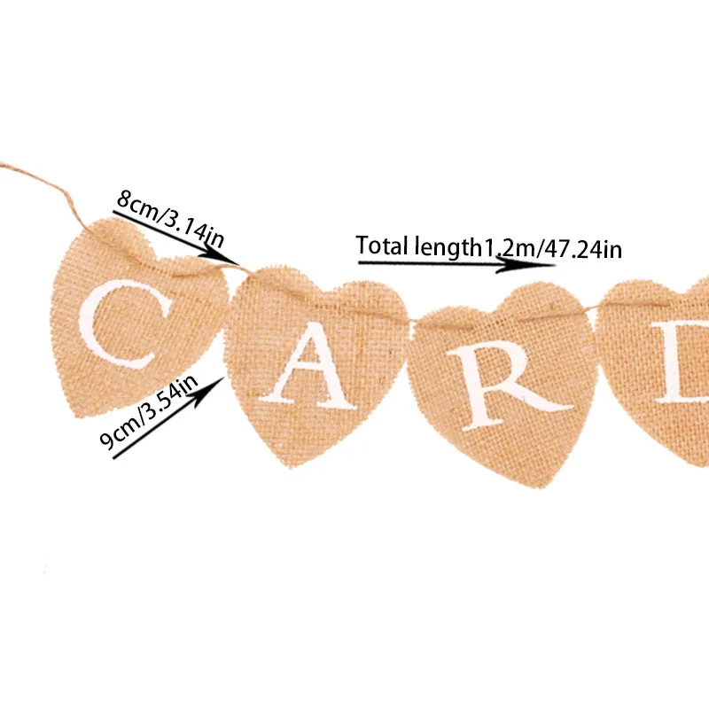 Cards Jute Burlap Banner Birthday Party Wedding Decoration Banner - Buy ...