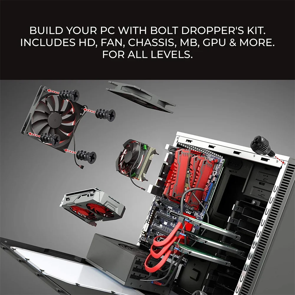 Computer Fan Screw Classification Kit Chassis Atx Chassis Motherboard ...