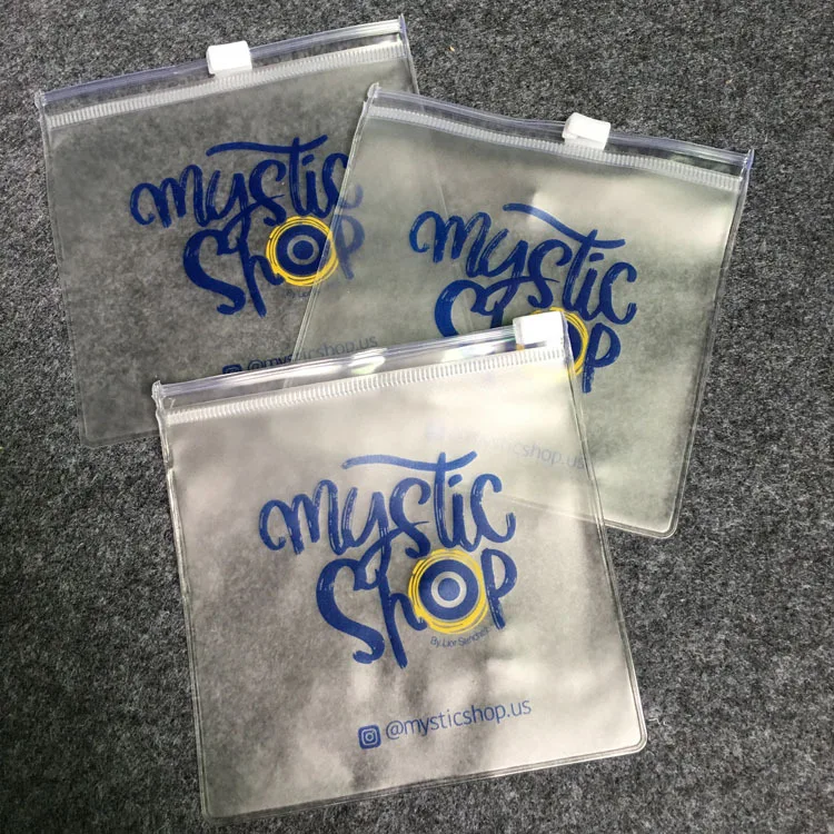 Custom Print Logo Plastic Ziplock Pouch Zip Lock Pvc Small Square ...