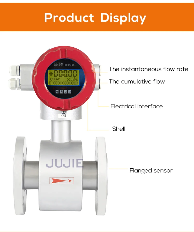DN25 DN50 DN80 DN100 Electromagnetic Flow Meters for Sea & Sewage