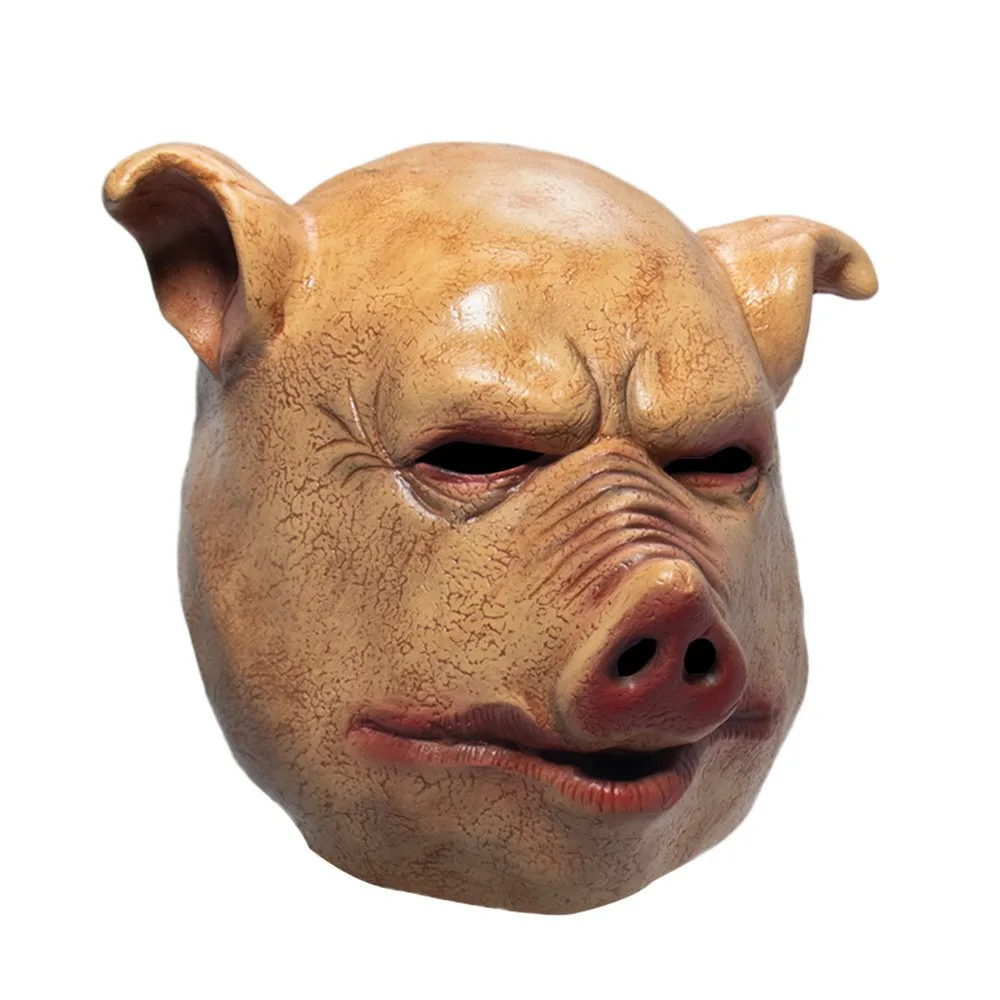Hot Selling Bloodthirsty Pig Head of Saw Latex Mask Novelty Rubber ...