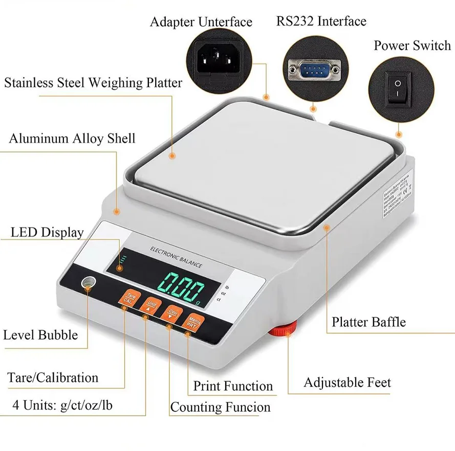 Digital Scale Precision Digital Balance Laboratory Balance 0.01g
