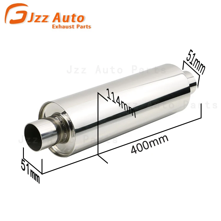 Jzz Universal 2 Inch Resonator Muffler Performance Silencer Exhaust ...