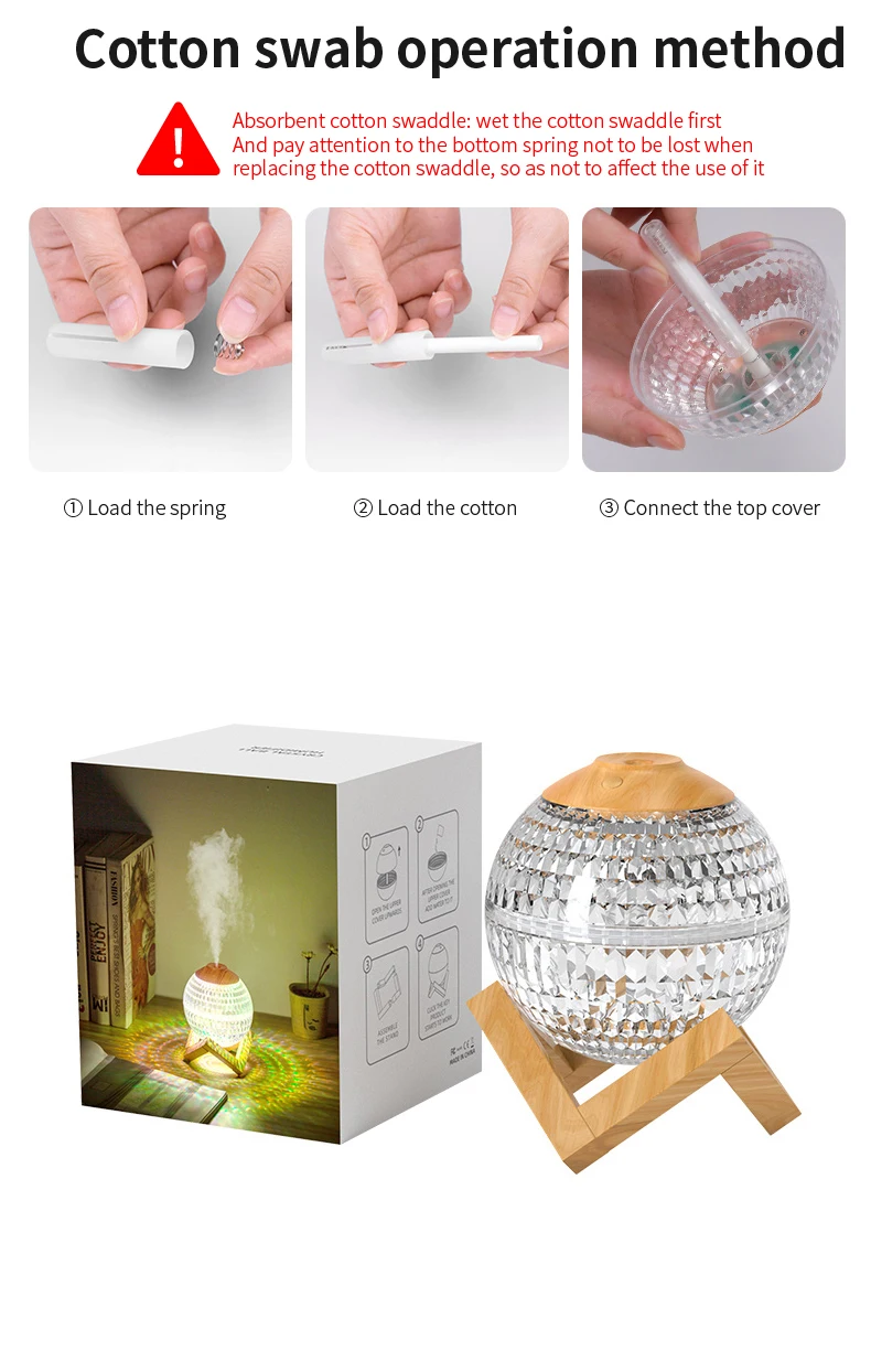 Crystal Ball Humidifier Diffuser Ultrasonic Aromatherapy Oils ...