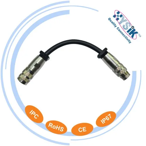 Male Female M16 8 Pin Connector Overmolded Extension Pvc Cable Din Aisg ...