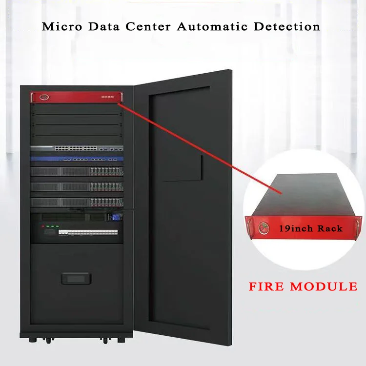 19inch Server Rack Automatic Fire Extinguisher with Smoke