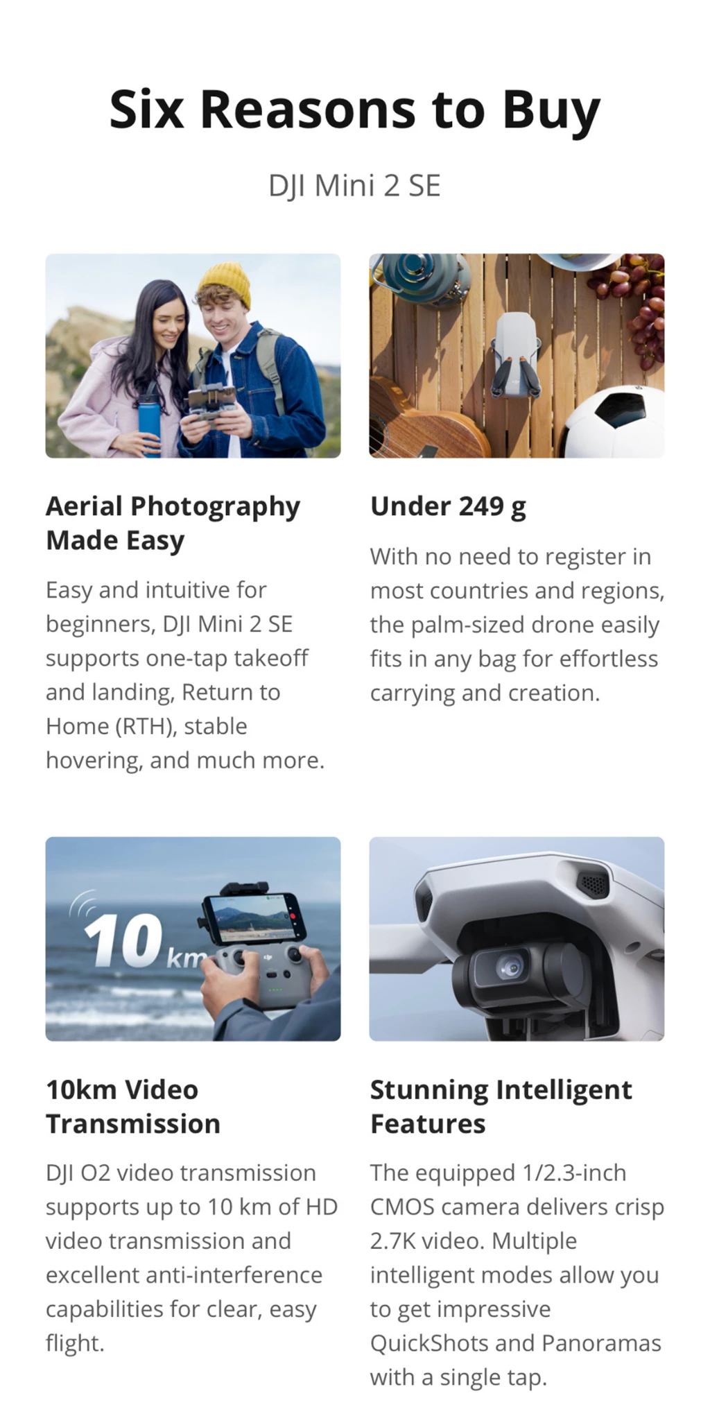 Dji Mini 2 Se - Camera Drones | Under 249g | 10km Video Transmission ...