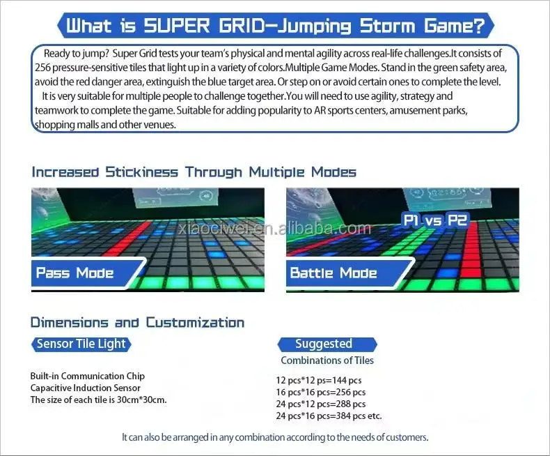 Super Grid - Interactive LED Dance Floor Game by XCW