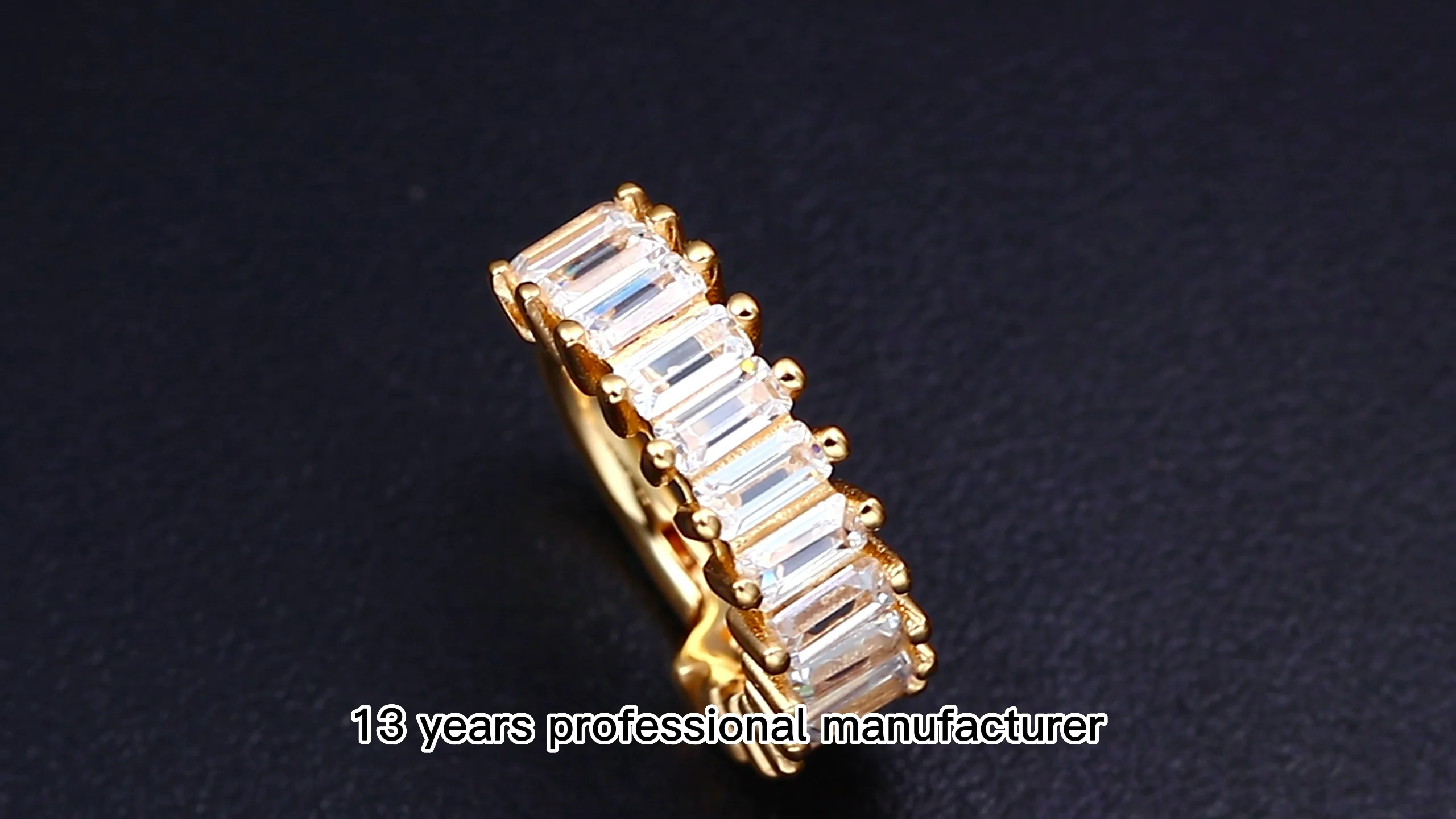 Eternal Metal 14k Solid Gold Facing 10 Princess Cut 5a Cz Hinged ...