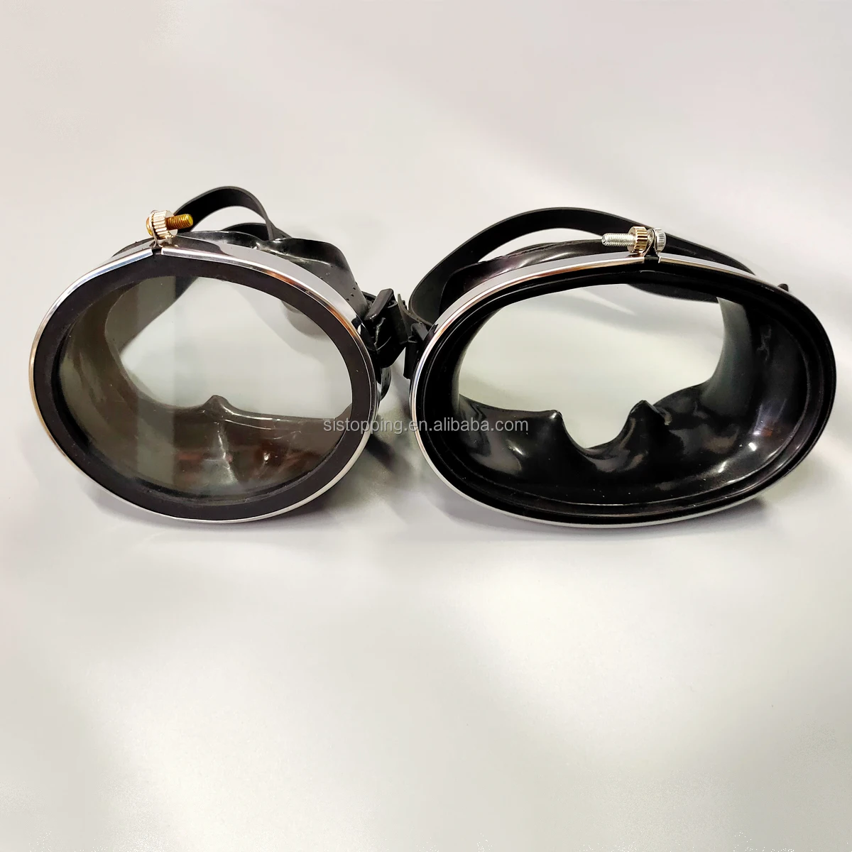 Spearfishing Free Dive Stainless Steel Oval Shape Classic Rubber Mask ...
