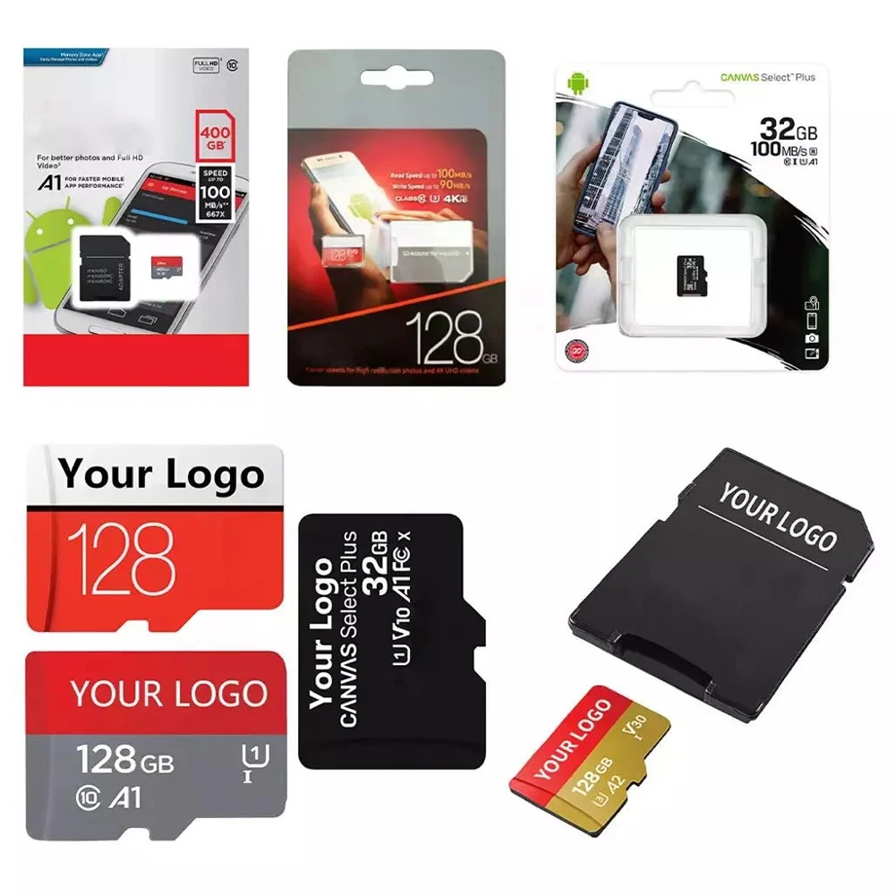Full Capacity Flash Card - 128 GB SD Card with Custom Logo