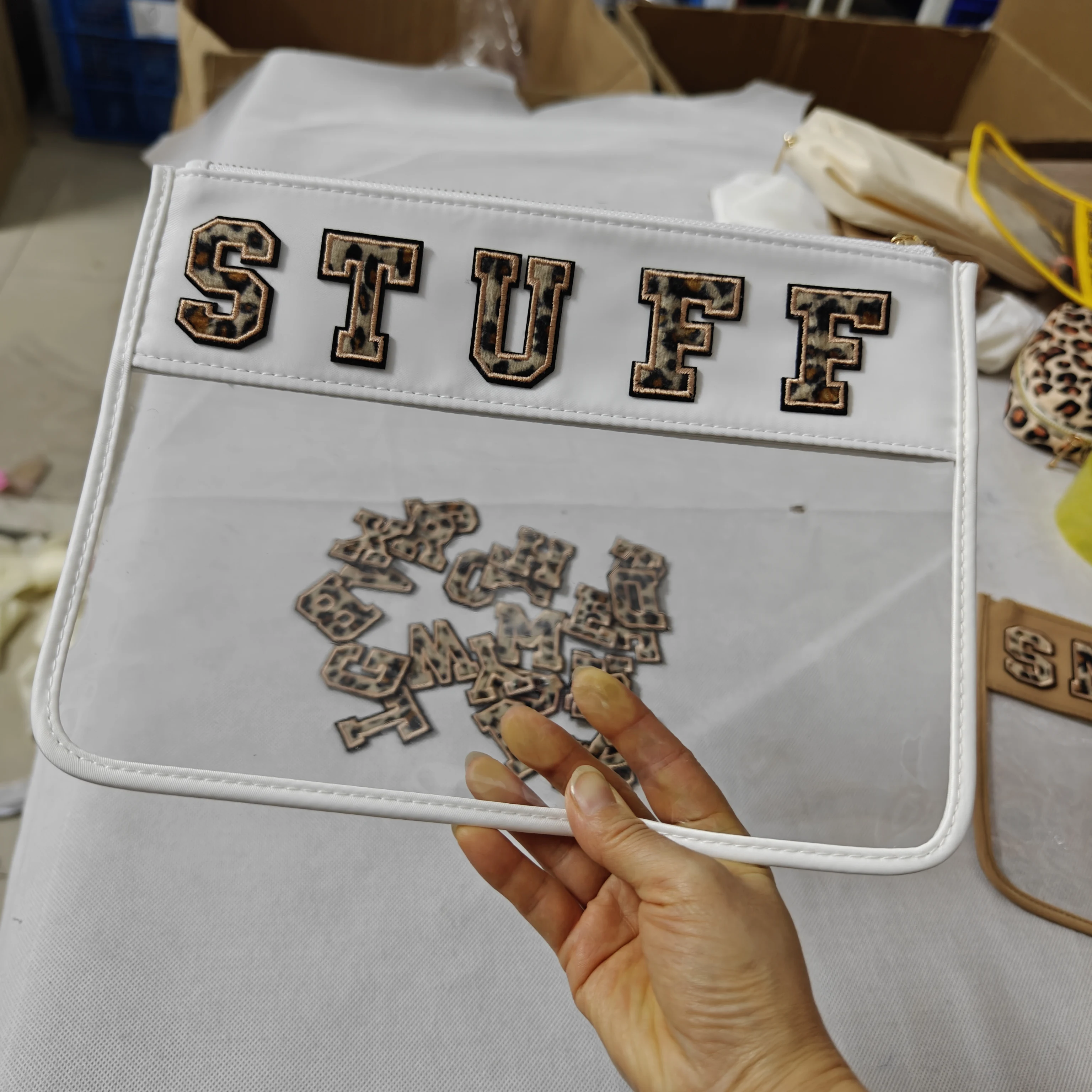 Custom 6cm Iron On Letter Patches Leopard Alphabet Embroidered Patch A-z Sew On Patches For Diy ...