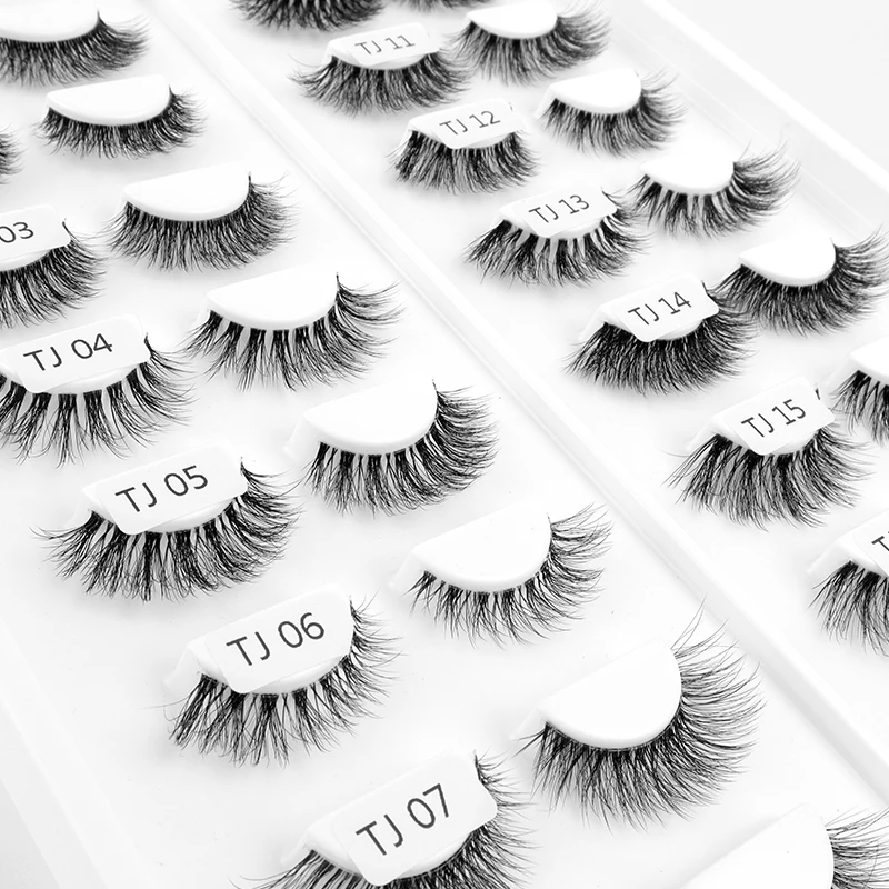 Hollyren Triangle Fiber Lash Invisible Clear Band Faux Mink Eyelashes ...