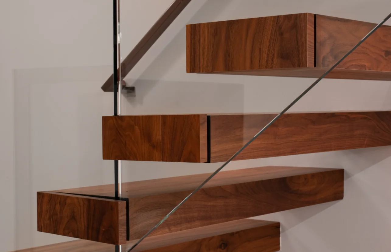 VIKO 2023 Modern Indoor Home Oak Box Suspended Staircase