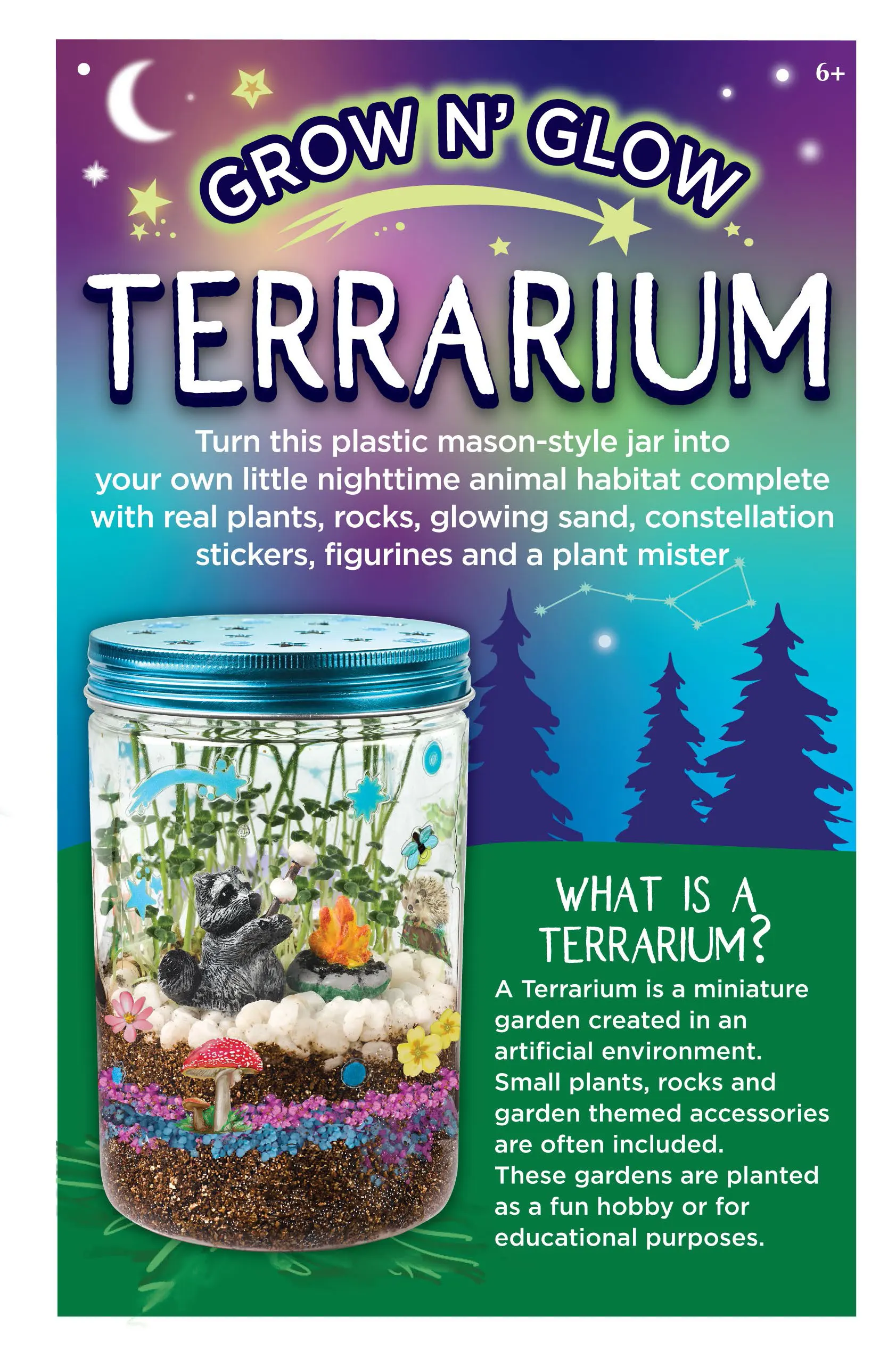 DIY Terrarium Kit - Grow in Glow Terrarium for Kids