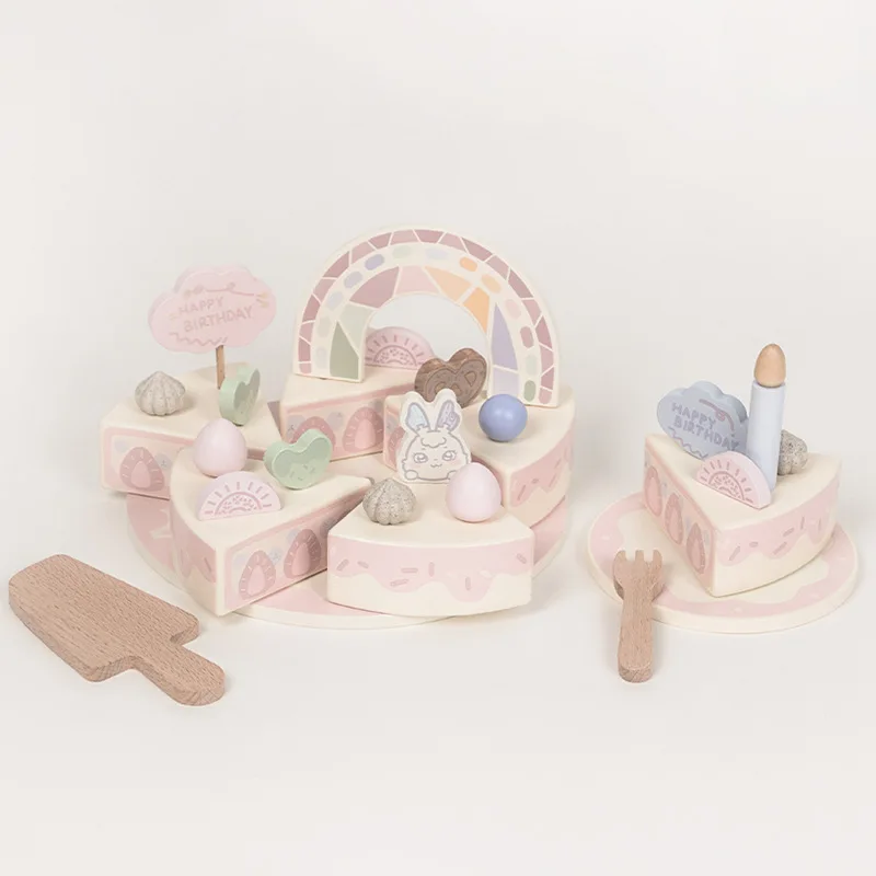Wooden Cake Toy - Fun Role Play for Kids' Education