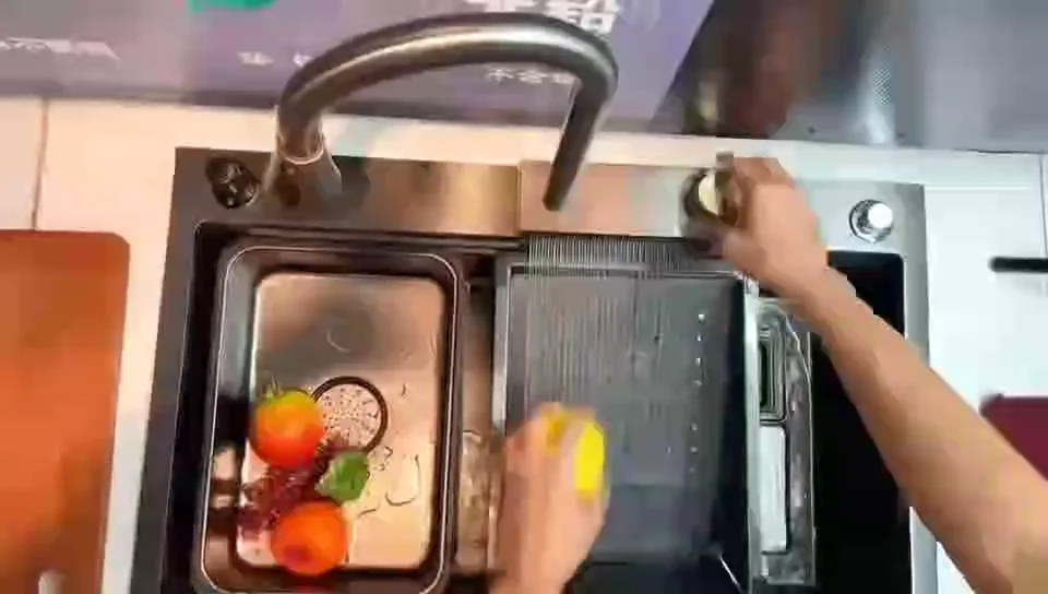 Black Sink Kitchen Stainless Steel Sink Bowl With Stretch Faucet Sink ...