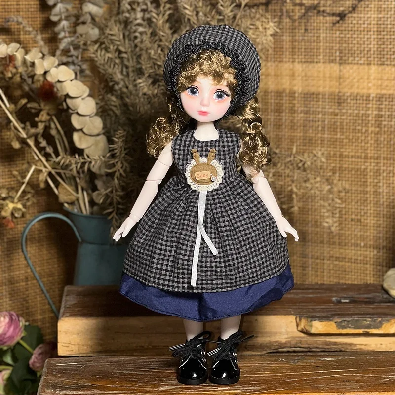 30cm Muneca Doll - 12-Inch Boneca Girl Doll with Movable Joints
