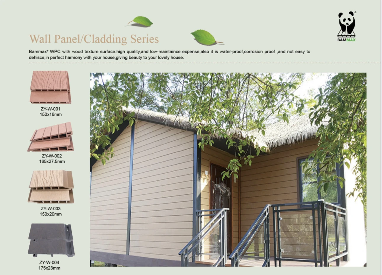 Outdoor Easy Installation Waterproof WPC Cladding Panels