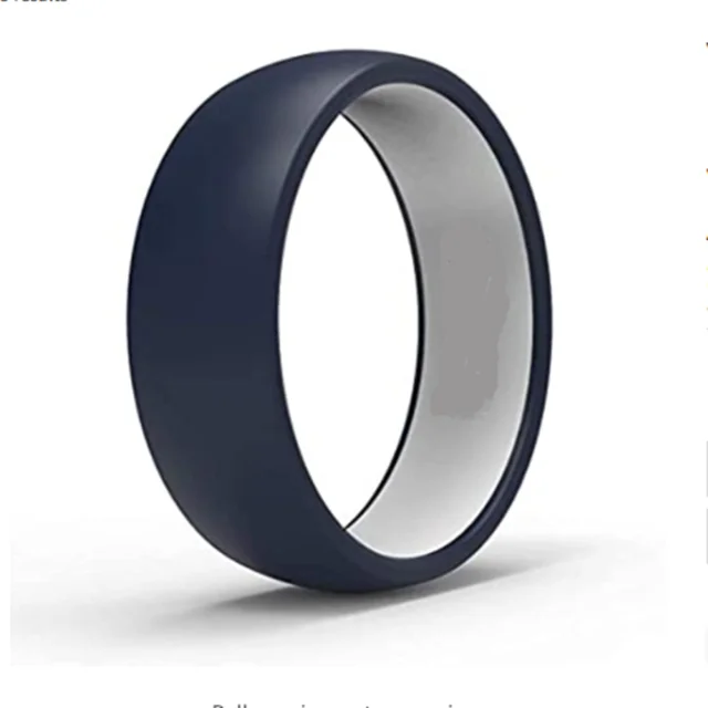 Custom Double Color Ring Two Colors Silicone Wedding Ring Dual Tone ...