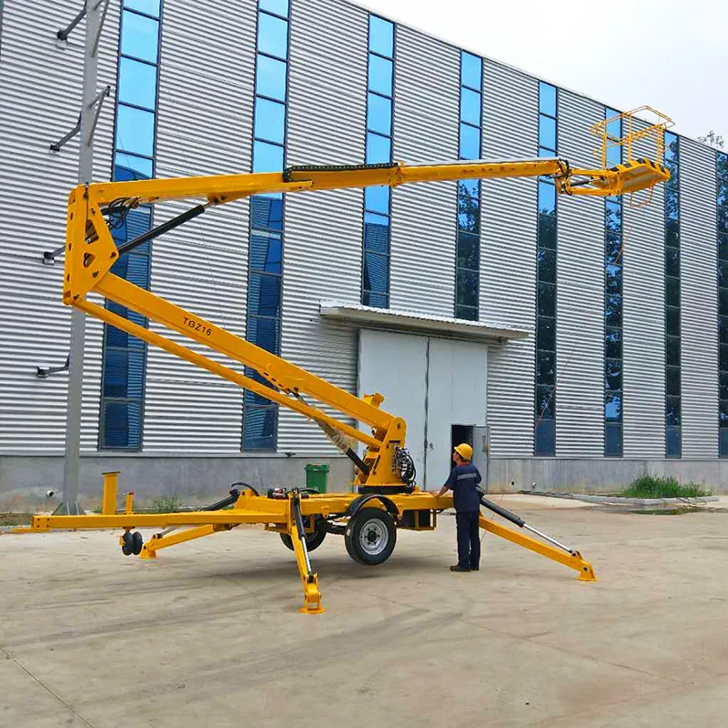 Telescopic Towable Articulated Boom Lift Tow Behind Design High ...