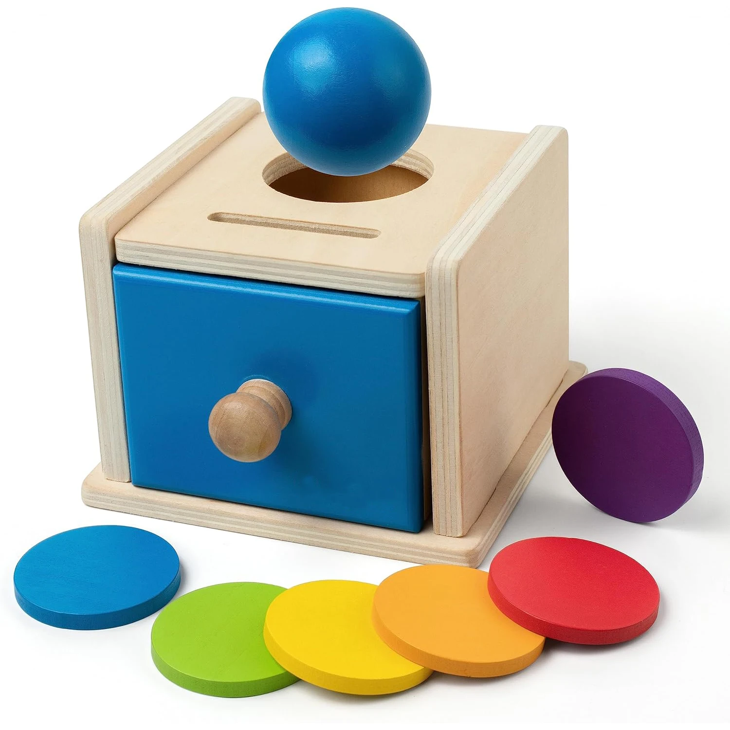 Wooden Montessori Coin Box - Early Childhood Learning Toy