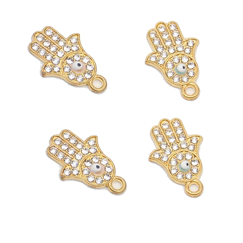 Allah Islamic Gold Plated Hamsa Hand Charm Pendant for Baby Pins