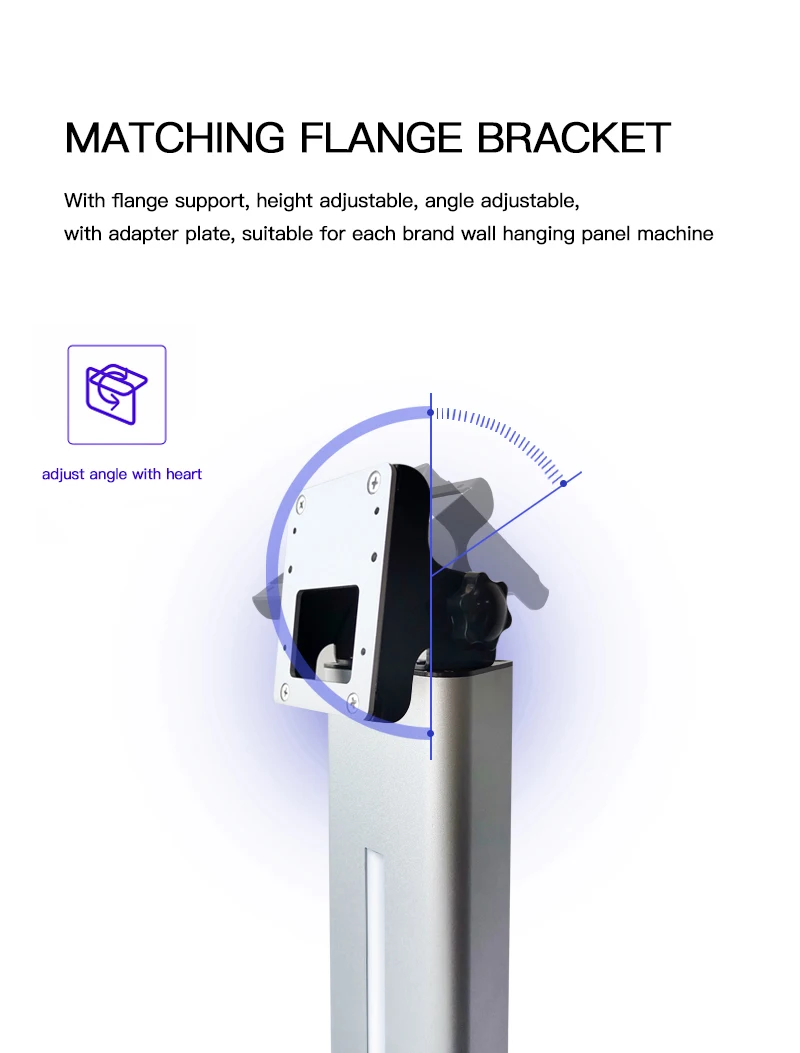 Face Recognition Time Attendance Tablet Stand Floor,Adjustable Mounting ...