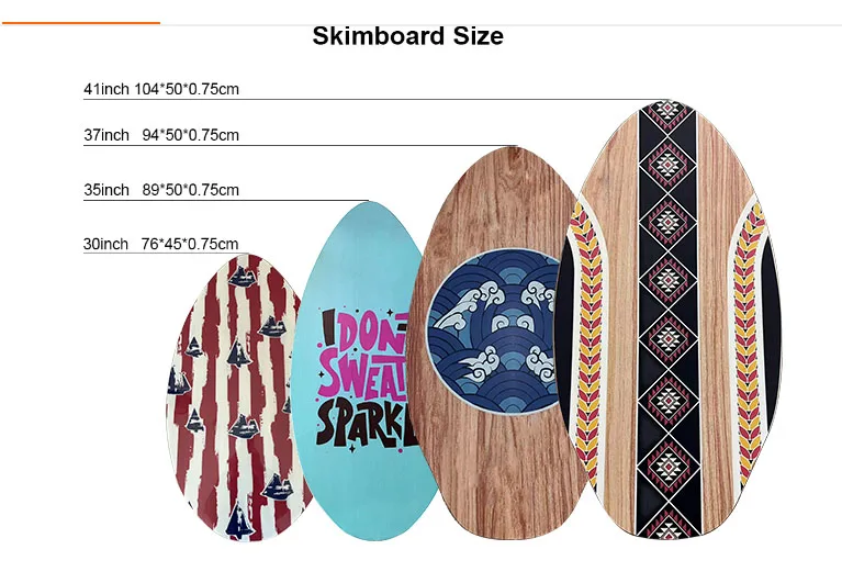 High Quality Digital Printing Wooden Skim Board Poplar Wooden SkimBoard ...