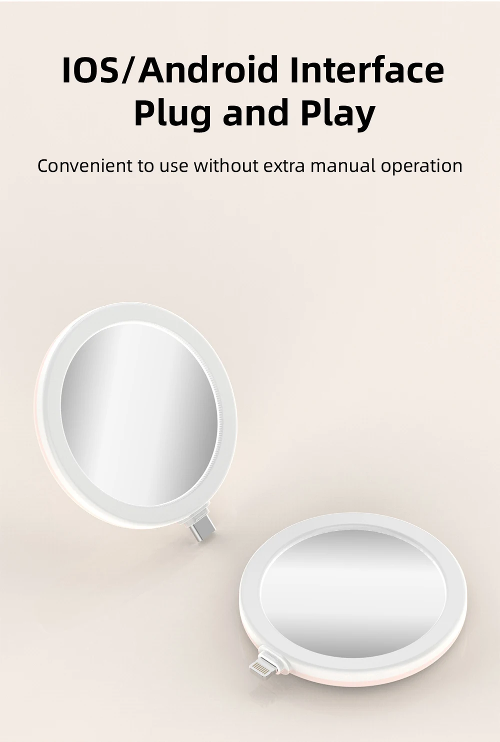 Patent Led Compact Mirror Without Battery Makeup Pocket Mirror For Lady ...