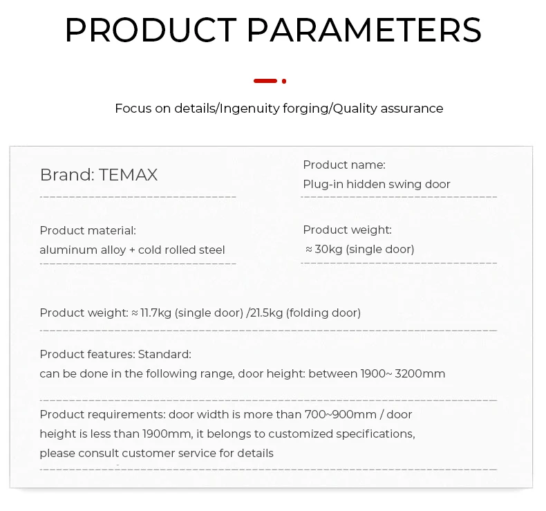 TEMAX Sliding Wardrobe Door System - Modern & Durable