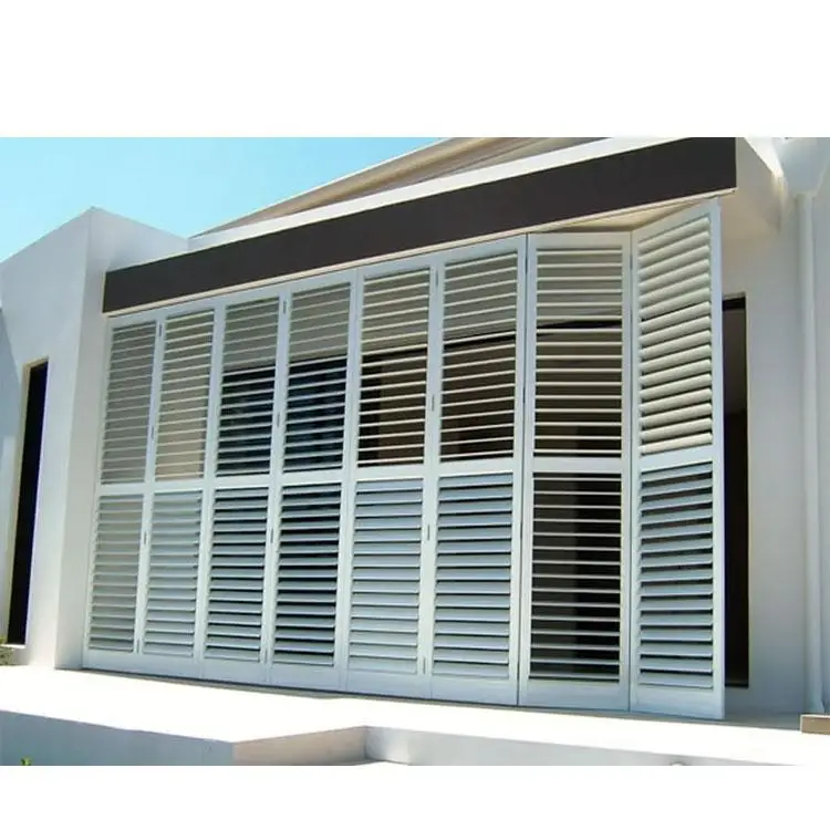 Aluminum frame adjustable shutter glass louver windows for office ...