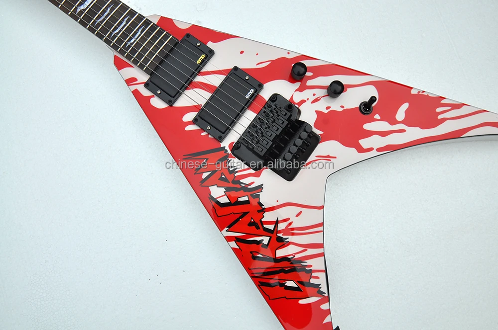 Flyoung Custom Flying V Electric Guitar - 6 Strings, Right-Handed Solid ...