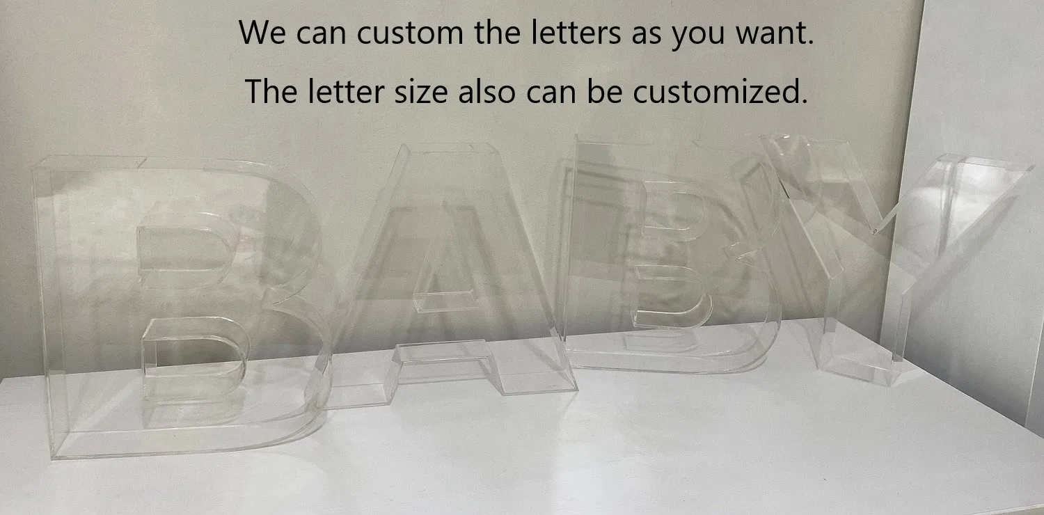 Custom Clear Acrylic Candy Letters - Fillable & Durable
