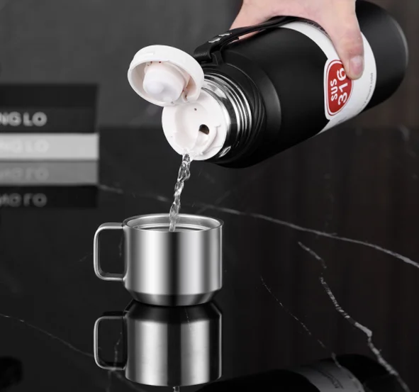 Custom Logo Portable 800ml/1000ml/1500ml Stainless Steel Thermal Water ...