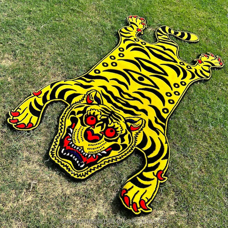 Colorful Flower Rug Household Custom Logo Rugs Hand Made Carpet Die Cut ...