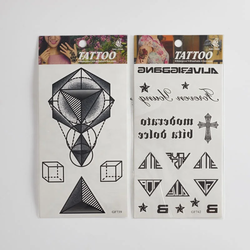Wholesale Decorative Temporary Tattoo Sticker Customized Design Accept ...