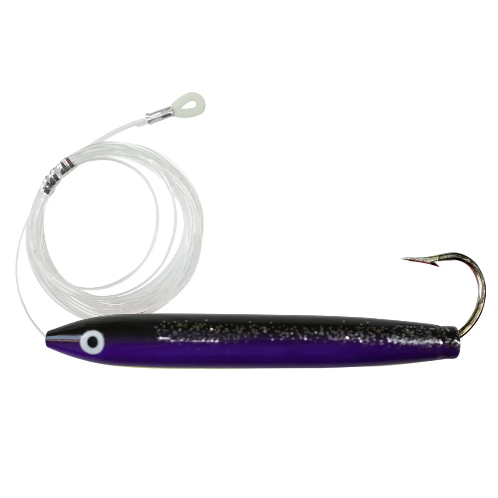 Natural Cedar Fully Rigged Tuna Lure Wooden Body Big Game Trolling ...