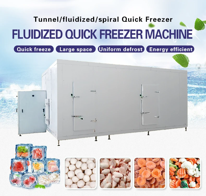 Tca Automatic Vegetables Fruits Instant Fluidized Belt Quick Frozen ...